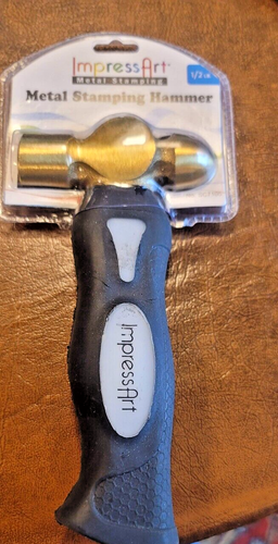 Impress Art Brass Mallet Short Handle Stamping Texturing Punch Metal ...