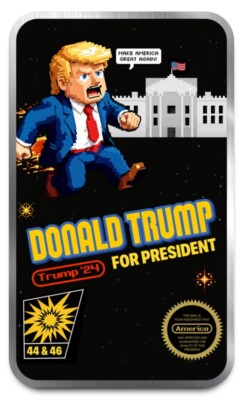 Nintendo 8-bit Trump For President Silver Bar 1 Oz .999 Colorized 458 ...