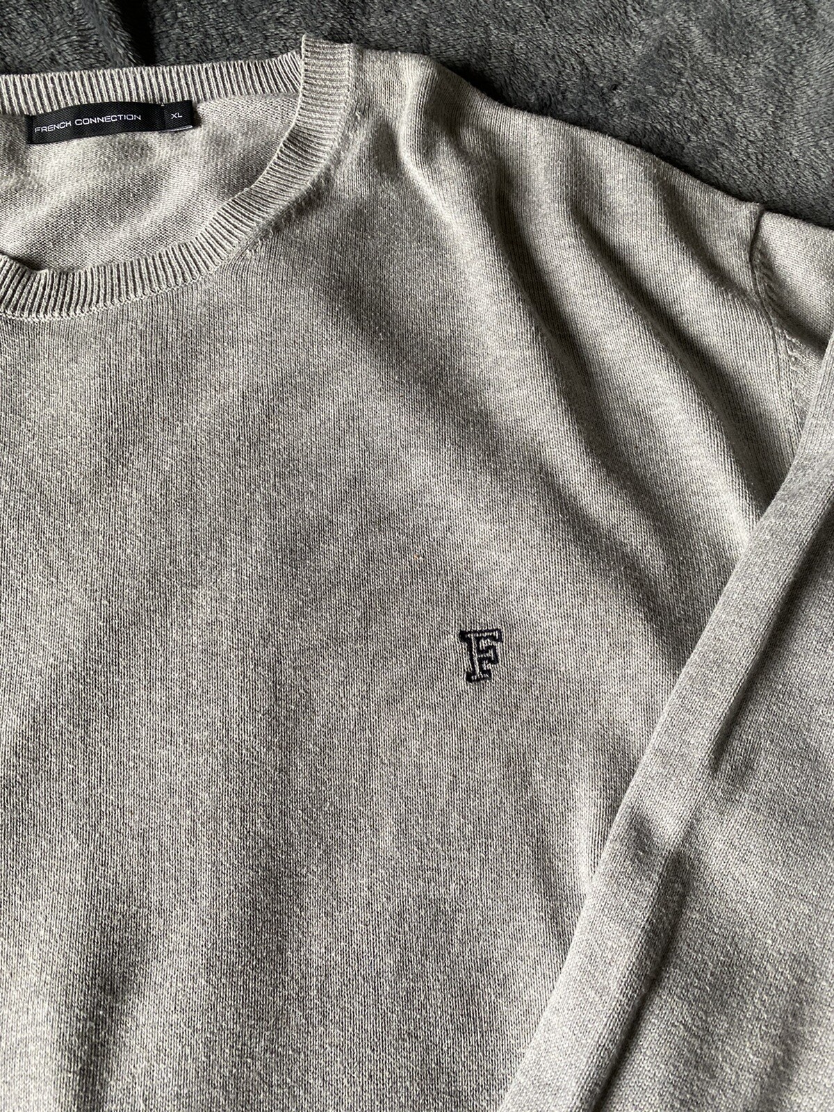 french connection Mens jumper XL FCUK Light Grey | eBay UK