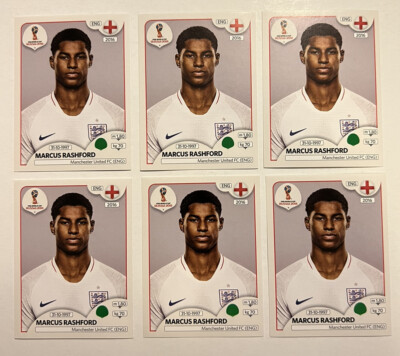 Lot (6) 2018 Panini World Cup Russia Sticker Marcus Rashford #590 | eBay