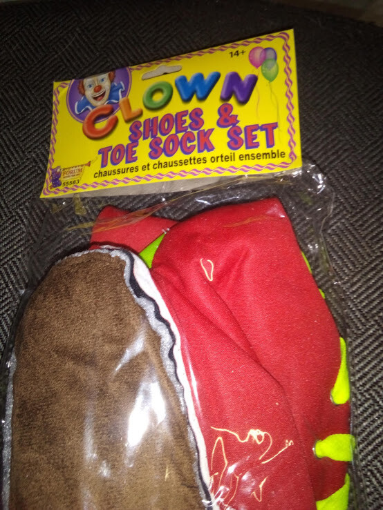 Clown Shoes Toe Sock Set child party tramp hobo costume bright colorful ...