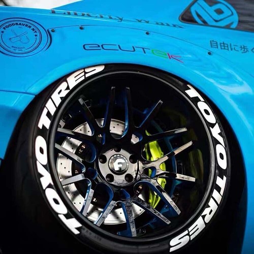 TOYO TIRES Permanent Tire Lettering Sticker 1.20'' 15''-24'' Rim 4 ...