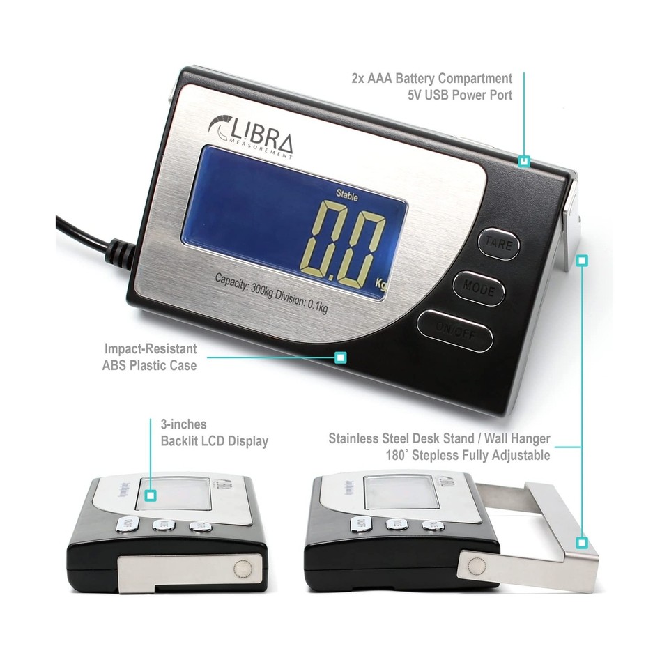 660 lb (300 kg) Digital Heavy Duty Postal Shipping Scale, Cast Aluminum ...