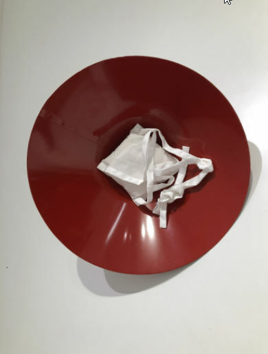 Samurai Jingasa red Japanese traditional triangle Hat iron Protector ...