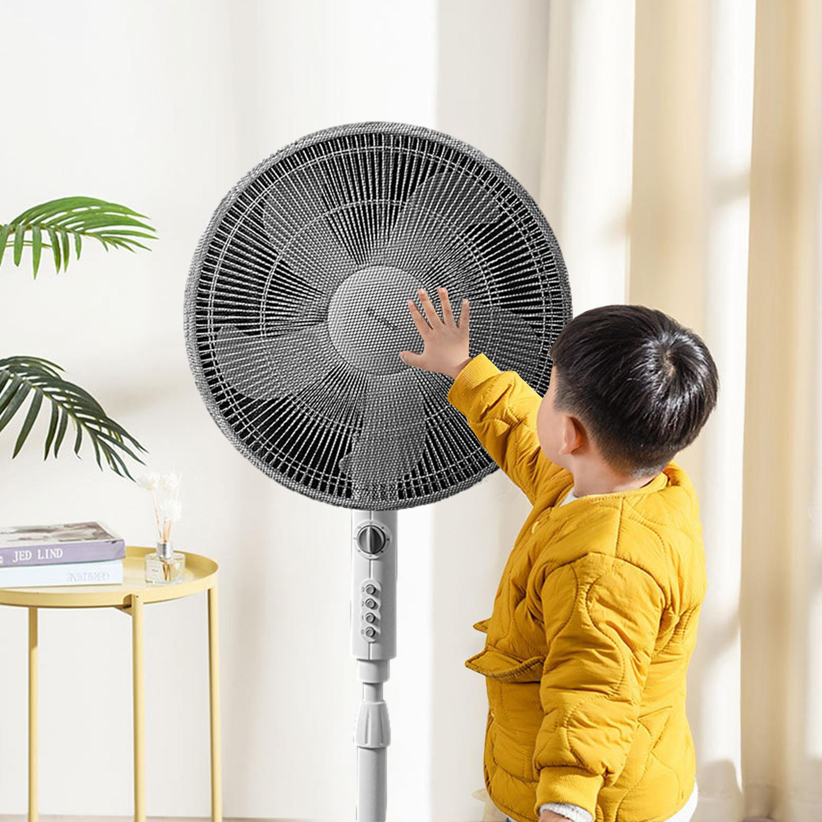 Round Fan Guard Dust Cover Dustproof Cartoon Pedestal Kids Safety ...