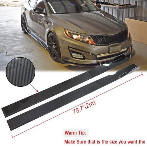 For Kia Optima 78.7" Carbon Fiber Side SKirt Extension Spoiler Rocker Panel Lip | eBay
