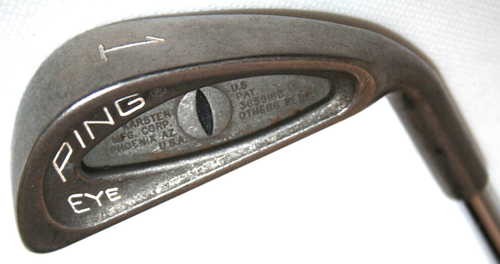 Ping Eye 1 iron with Ping Eye standard flex steel shaft - black dot lie ...