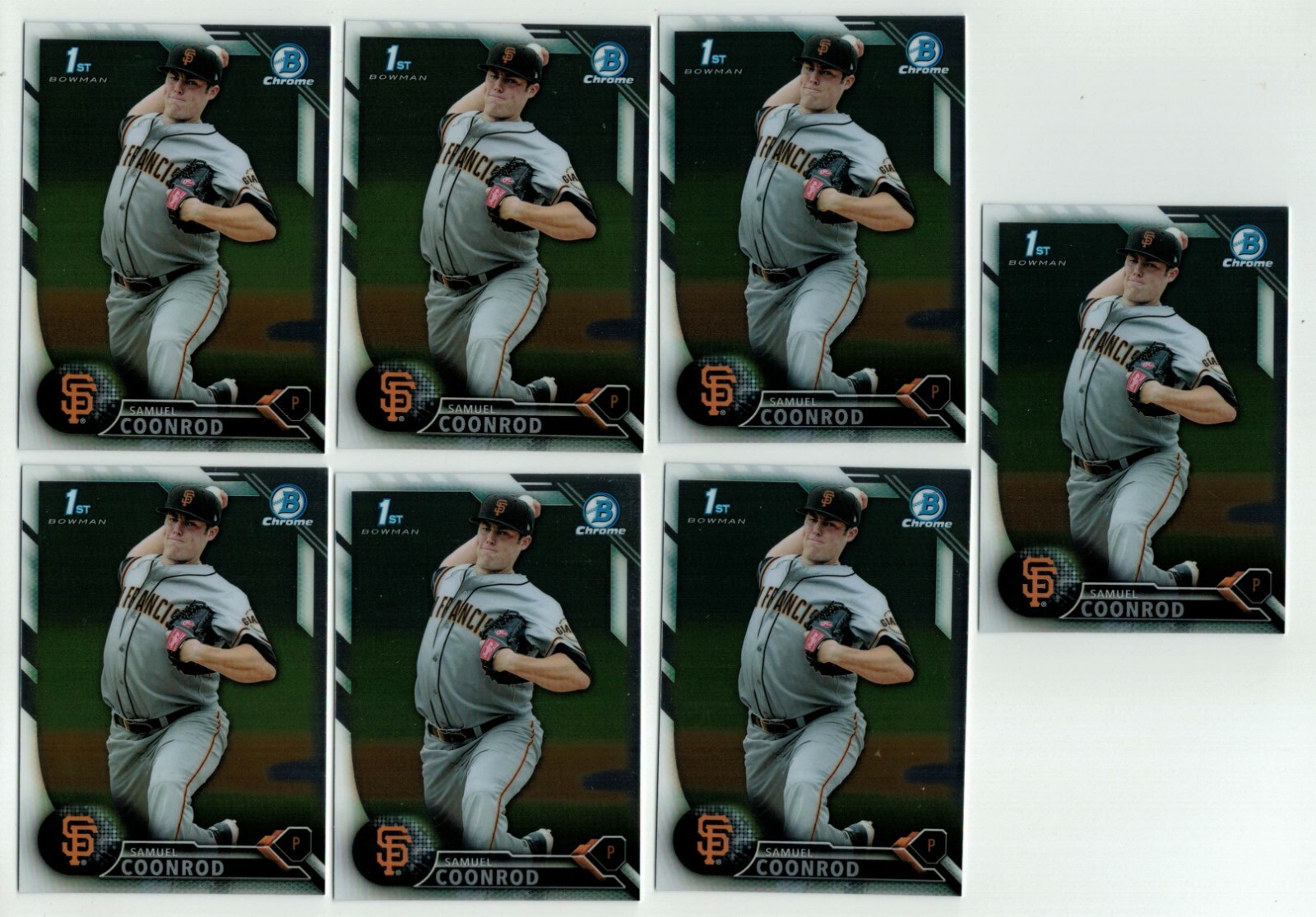 Lot 7x - 2016 Bowman Chrome SAM COONROD SAMUEL Rookie RC # 14 1st ...