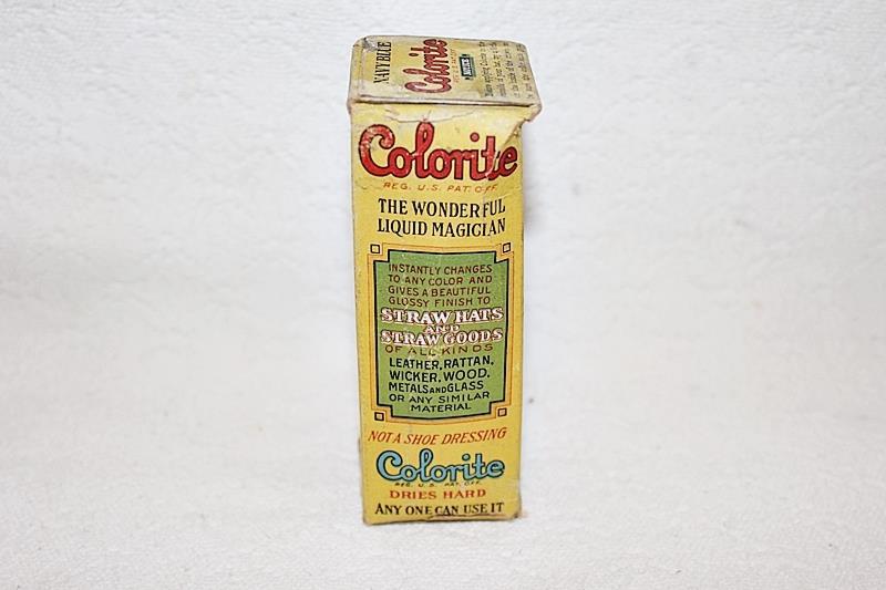 Vintage Advertising Packaging Colorite Coloring for Straw Hats-Navy ...