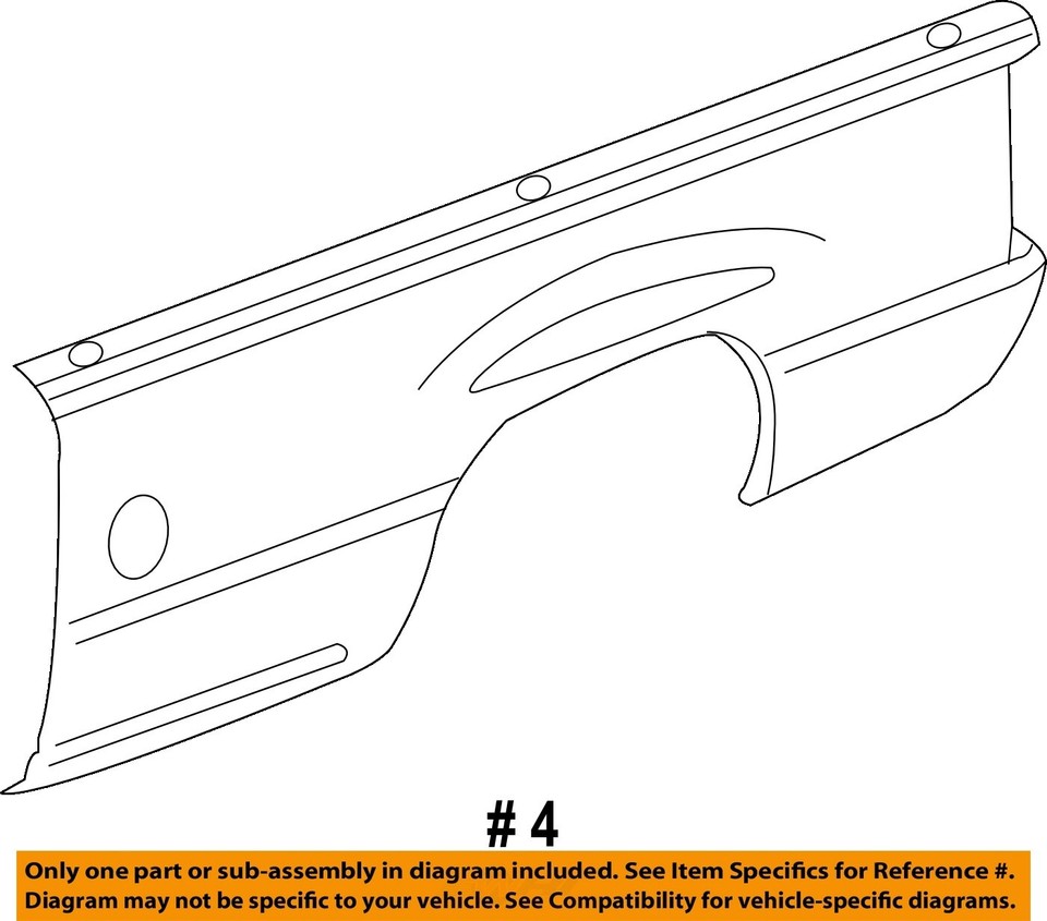 GM OEM Rear Fender Panel-Bed-Outer Side Panel Right 15195679 | eBay