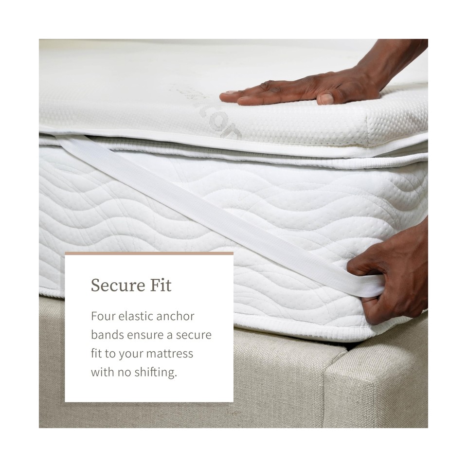 Saatva Graphite Memory Foam Mattress Topper - 3” Memory Foam Layer ...