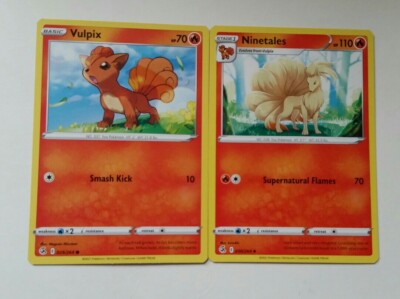 2x Pokémon TCG Fusion Strike: Vulpix (029/264) + Ninetales (030/264 ...
