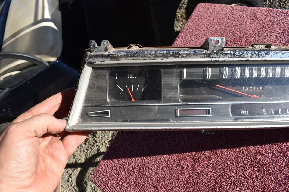 1966-67 Chevelle Speedometer , Fuel Gauge & Clock Assembly Good Working ...