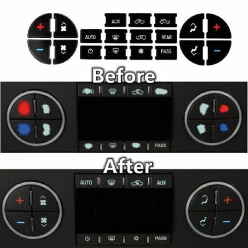 CLIMATE CONTROL DASH BUTTON REPAIR DECALS FOR GMC BUICK CHEVROLET TAHOE ...