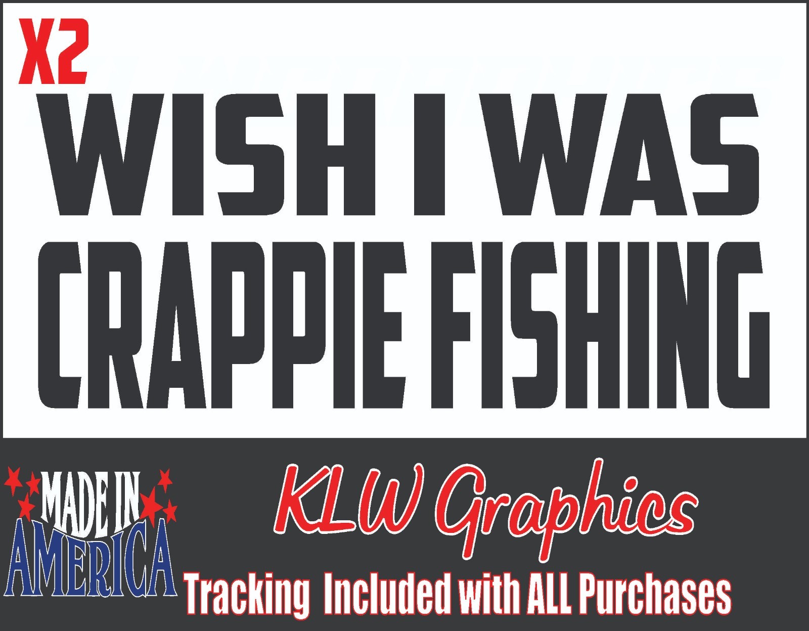 Crappie Fishing Decal Sticker Car Fisherman Boat Rod Reel Line Lure ...