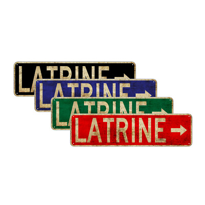 Latrine Right Arrow Street Sign| Toilet Washroom Décor Restroom ...