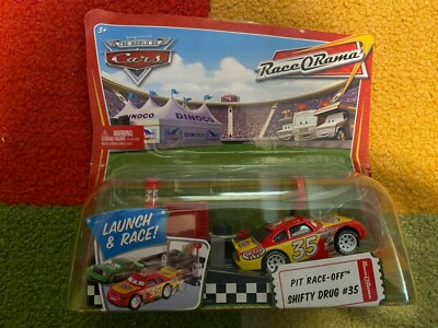 Disney Pixar Cars Pit Row Launchers Shifty Drug #35 Race o Rama New in ...