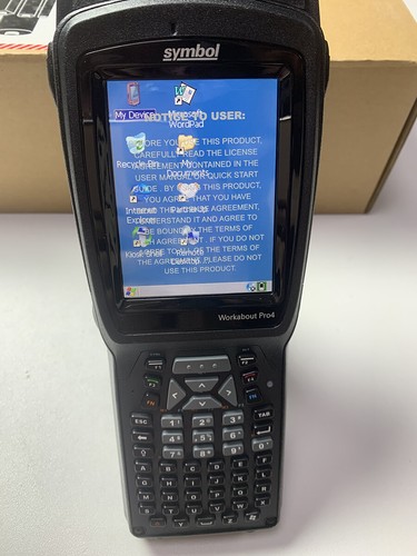 Symbol Workabout Pro 4 7528X Windows CE Barcode Scanner Mobile Computer ...
