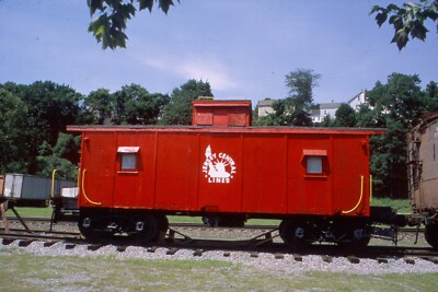 CNJ-Jersey Central caboose # 91197 @ Phillipsburg NJ.2019 Fuji slide ...