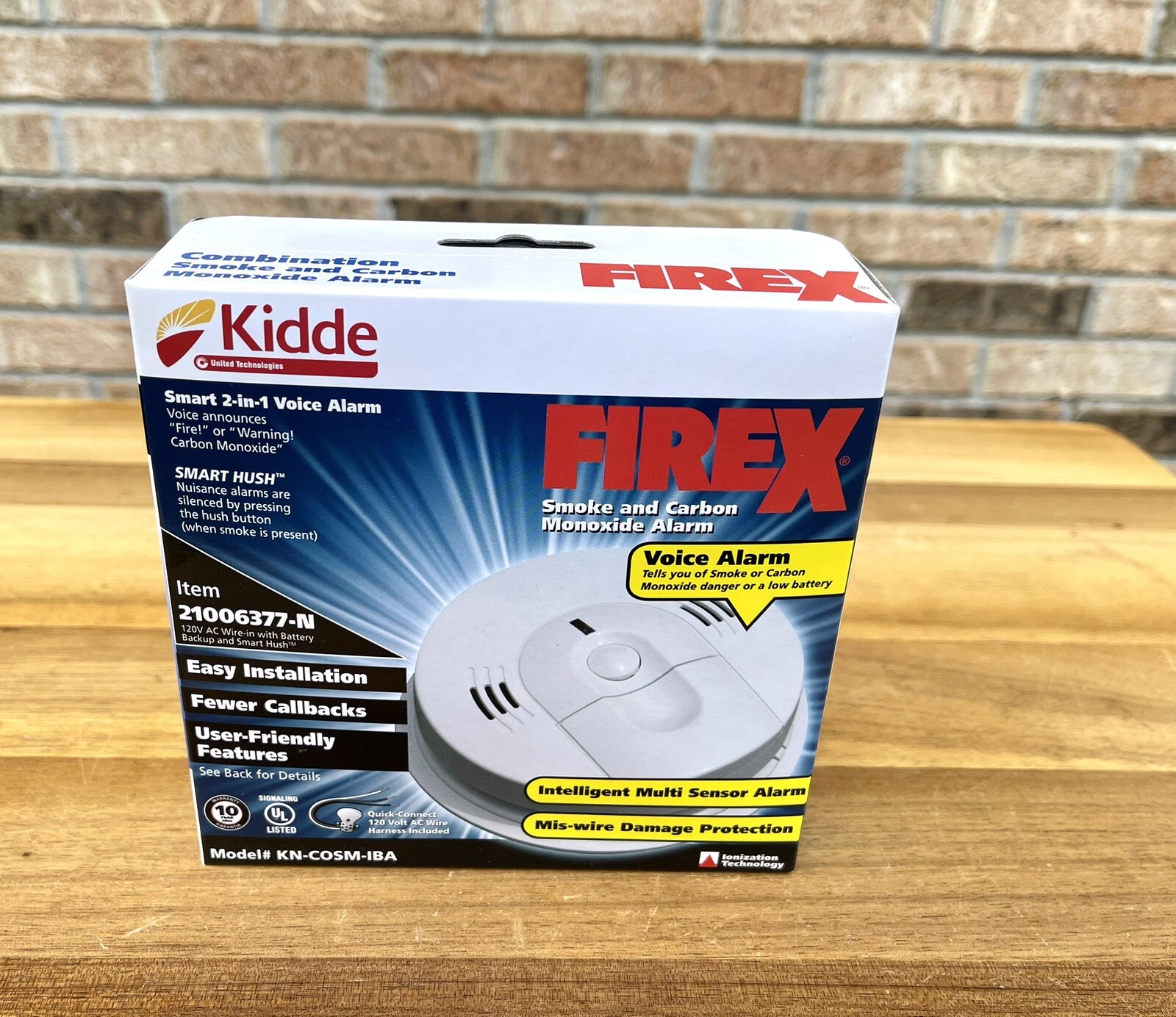 Kidde 21006377-N Hardwired Combination Carbon Monoxide & Smoke Alarm KN ...
