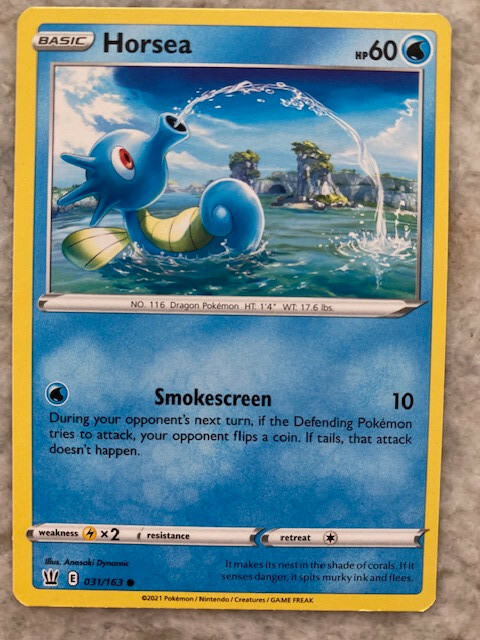 Pokémon TCG Horsea Sword & Shield - Battle Styles 031/163 Regular ...