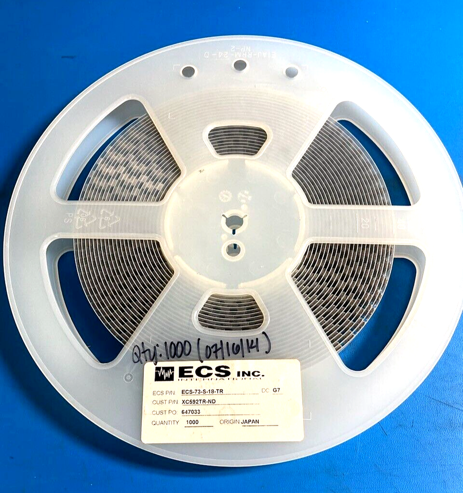 ECS-73-S-18-TR ECS 7.3728 MHz ±30ppm Crystal Series 100 Ohms 4-SMD (REEL 1000) | eBay