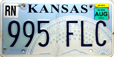 Kansas Siegel (State Seal) Original Nummernschild USA KFZ License Plate ...