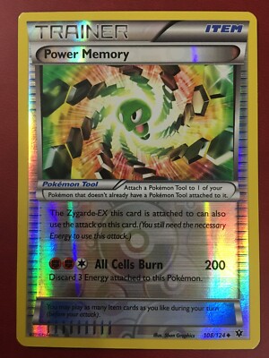 POKEMON POWER MEMORY 108/124 FATES COLLIDE UNCOMMON REVERSE HOLO NEAR ...