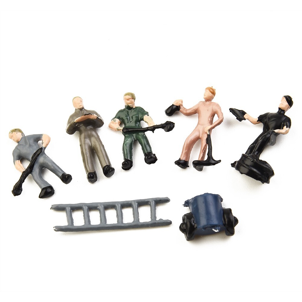 27pcs Model Railway Train People Figures HO-OO Gauge 15-22mm WORKMAN ...