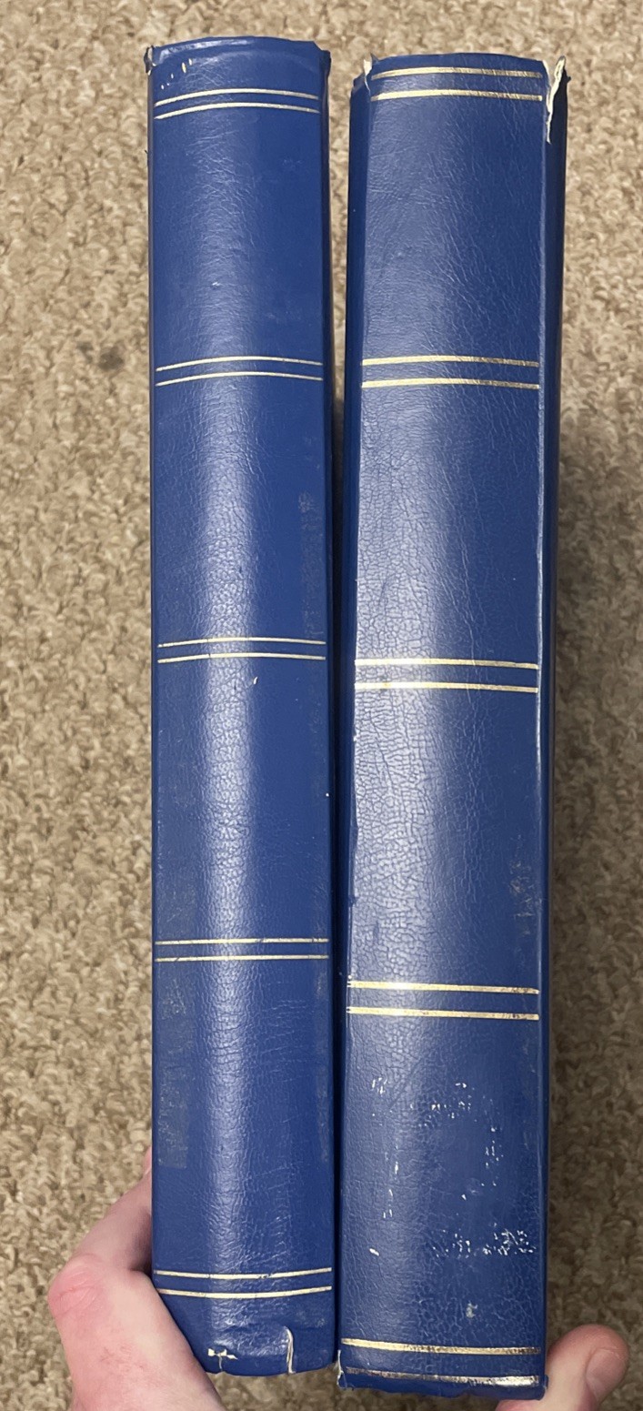 2 x Large Blue WHSmith Stamp Stock Book / Stock Album - Glassine ...