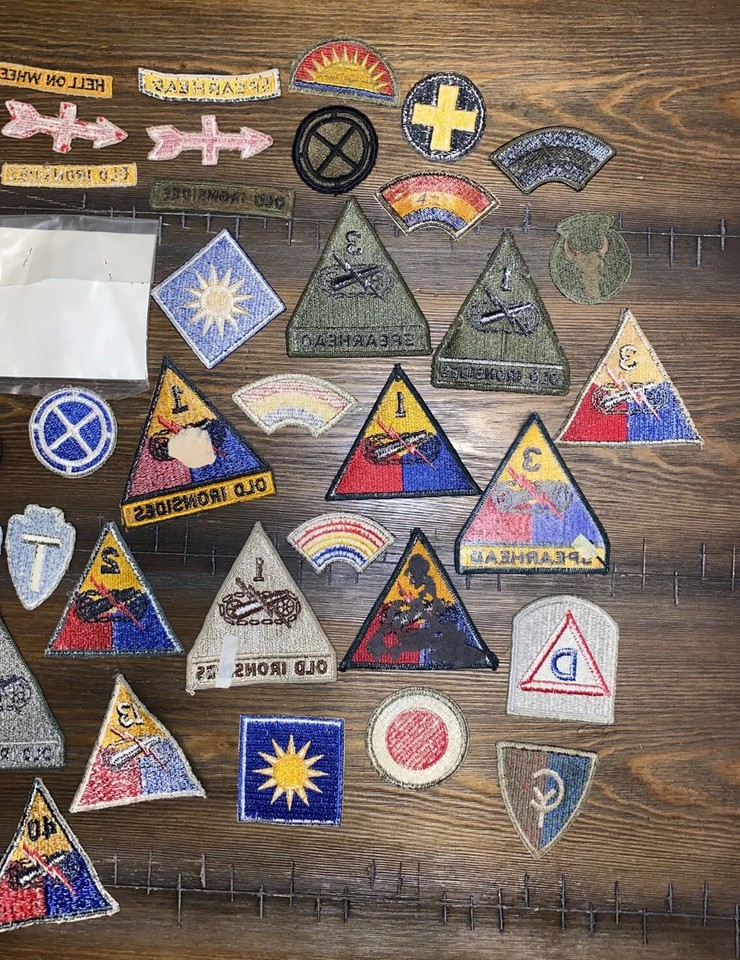 Lot 56 MIXED MILITARY PATCH 1st Armored Division ARMY WW2 WWII Vietnam ...