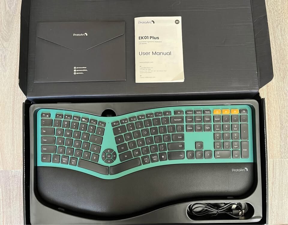 Bluetooth Ergonomic Keyboard/Teclado ergonómico / ProtoArc EK01 Plus | eBay