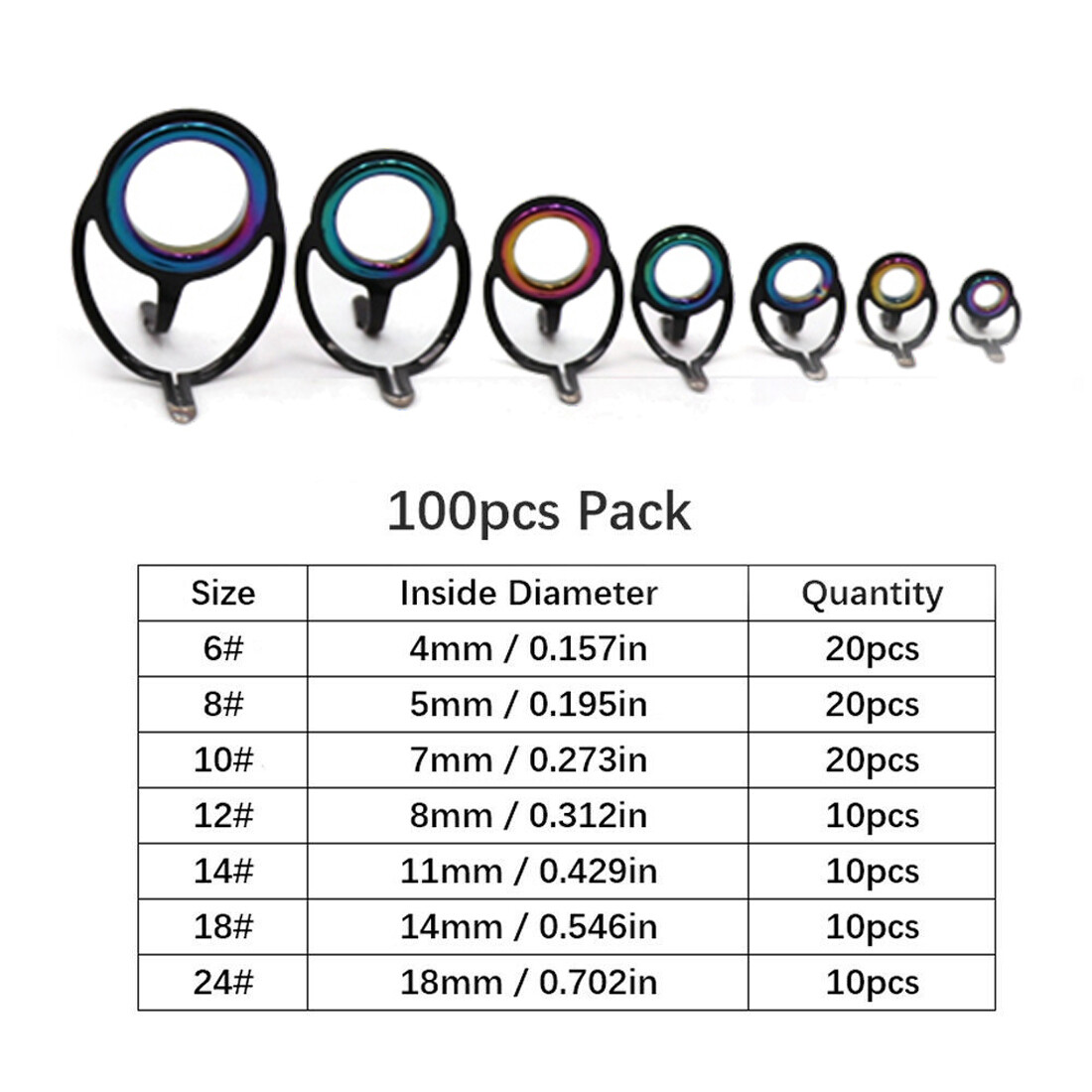 High Quality 60Pcs~120Pcs Fishing Rod Guides Building Repair Kit for ...