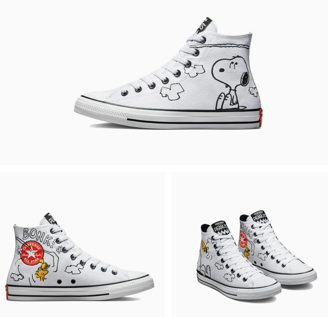 NEW MEN'S CONVERSE X Peanuts Chuck CTAS Snoopy and Woodstock Boots ...