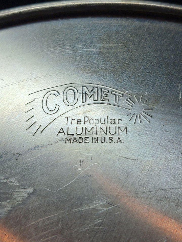 Vintage COMET Angel Food Cake PAN 10" Round 2 pc Aluminum Tube Baking ...