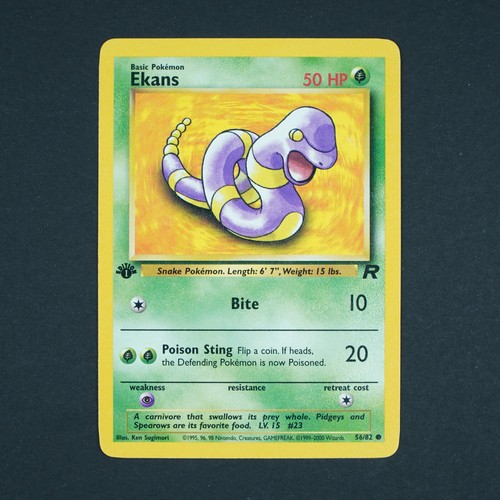 EKANS Team Rocket 1ST EDITION Pokemon Card 56/82 | eBay