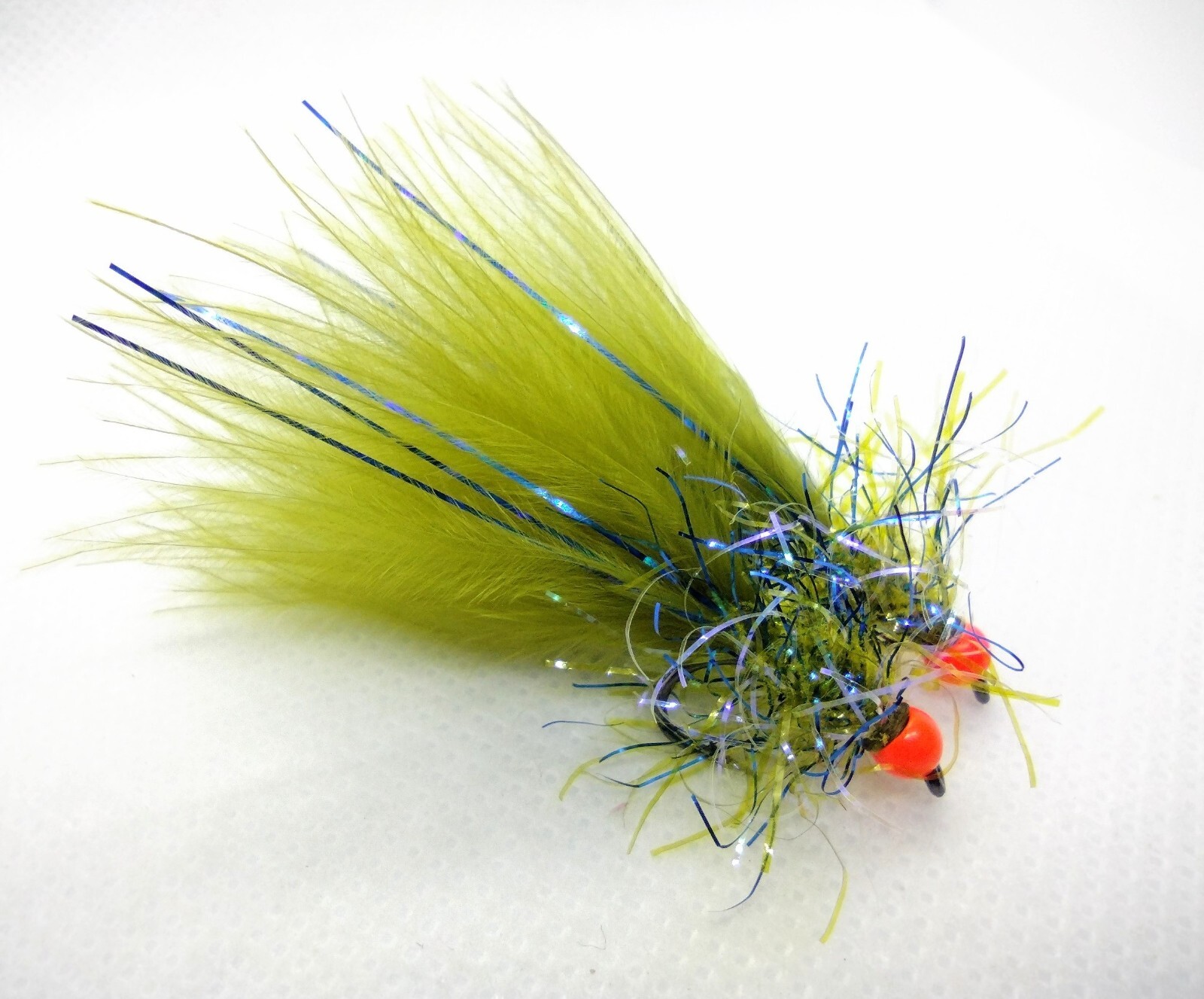 Blue Flash Damsel Fly, Set 12 Lures Flies, Olive Nano UV Straggle ...