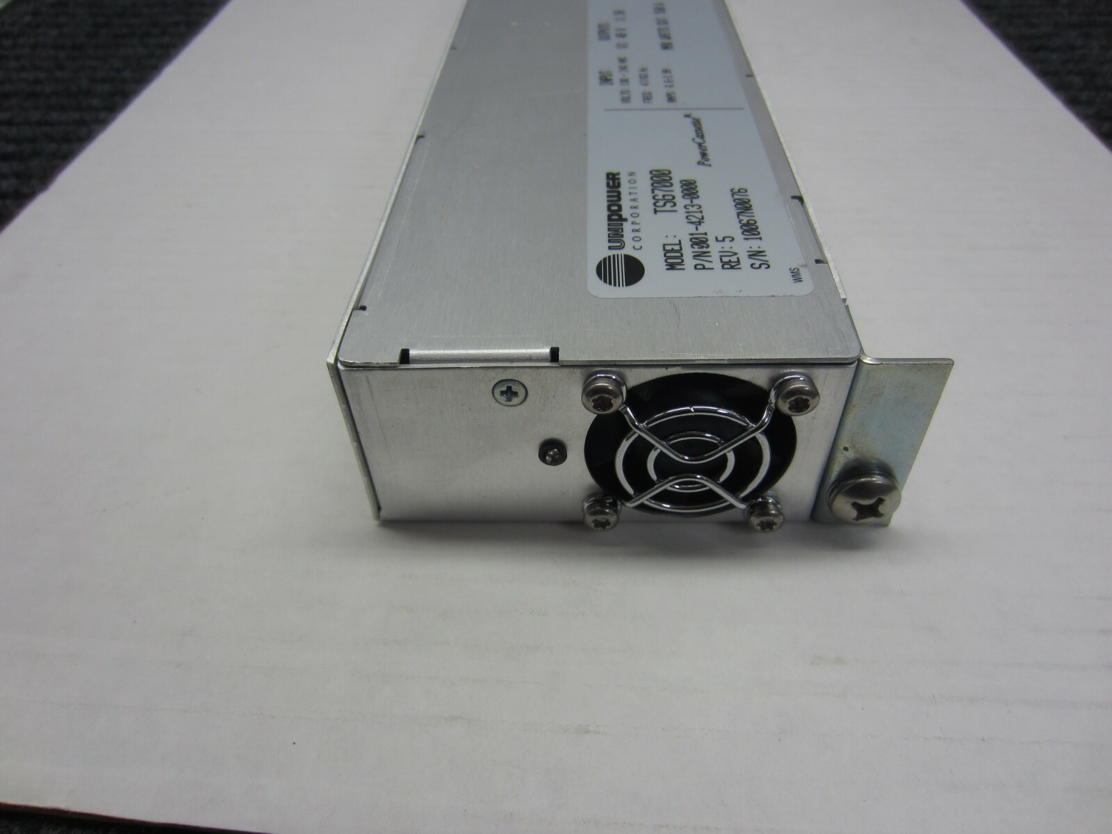 TSGR1U4C Rectifier Shelf W/ Unipower Corp TSG7000-WM 550W Power Supply ...