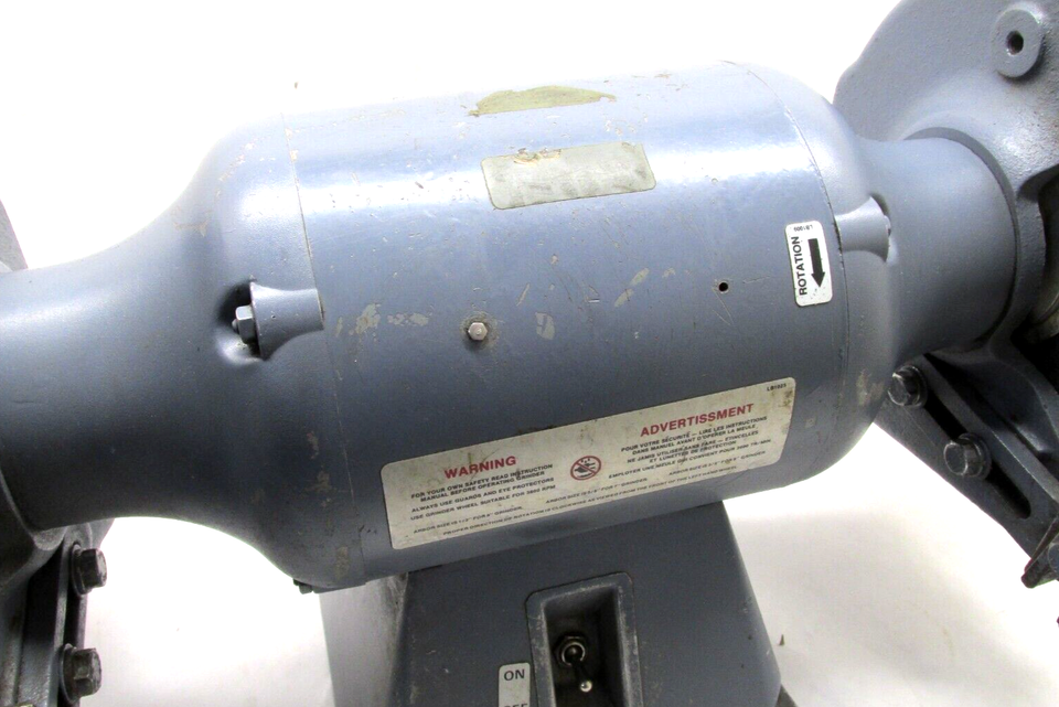 BALDOR 8" INDUSTRIAL BENCH GRINDER - #8100W - 3/4 HP, 1,800 RPM, 115 ...