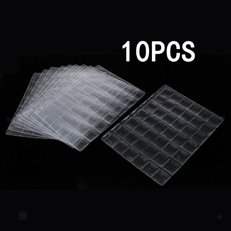 10 Sheet Plastic Coin Wallets 42 Pocket Holders Storage Collection ...