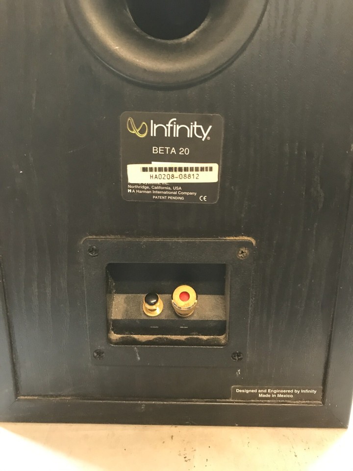 Set of 2 Infinity Beta 20 Woofers Without Speaker Grill TESTED WORKING ...