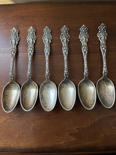 Set Of 6 Sterling Silver Art Nouveau (irian) Wallace Spoons | eBay