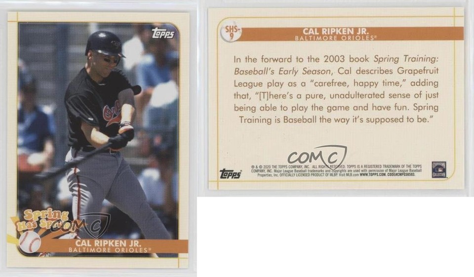 2020 Topps Opening Day Spring has Sprung Cal Ripken Jr #SHS-9 HOF 04n9 ...