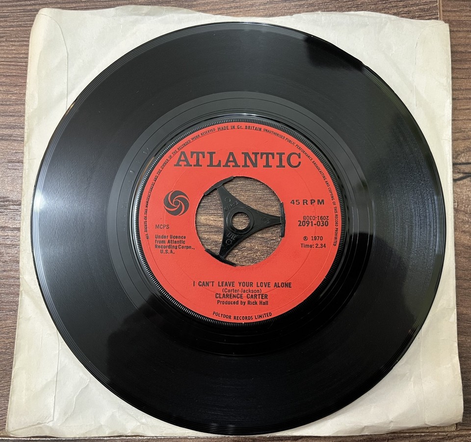 Clarence Carter : Patches - 7" Single Vinyl Record 1970 Atlantic 2091 ...