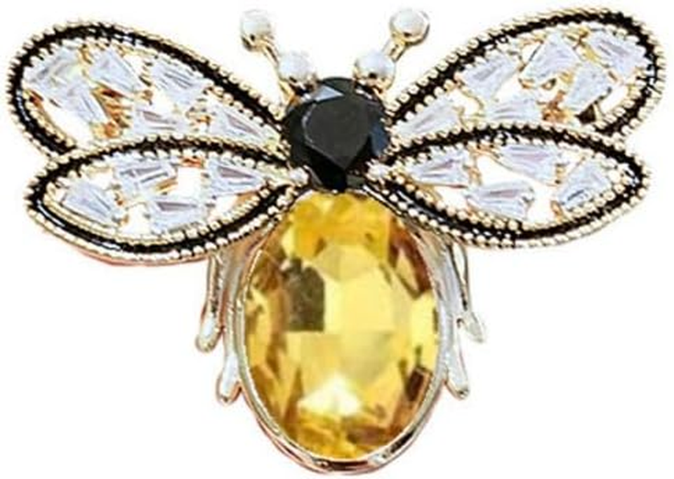 Colorful Rhinestone Crystal Bee Brooch Pin Vintage Bee Pearl Lapel Pin ...