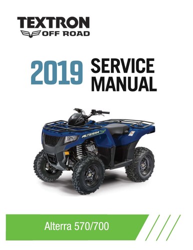 TEXTRON OFF ROAD Alterra 570 700 2019 Service Manual | eBay