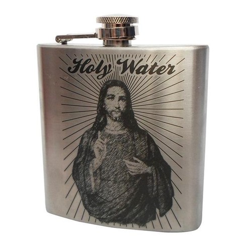 Hip Flask, 6 oz, Stainless Steel, Holy Water Design | eBay UK