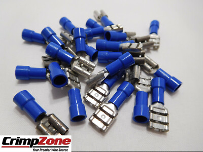 16-14 GA .250" - Vinyl Insulated Quick Disconnect - FEMALE - BLUE - 25 ...