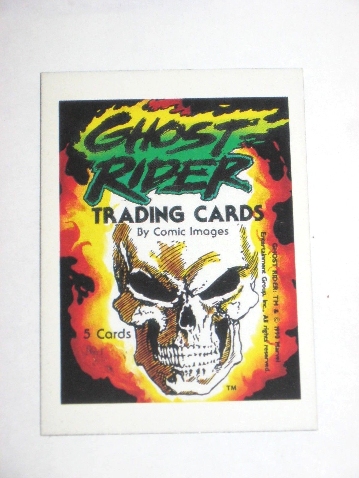 1990 MARVEL GHOST RIDER SERIES I STICKER CARD HEADER! COMIC IMAGES! | eBay
