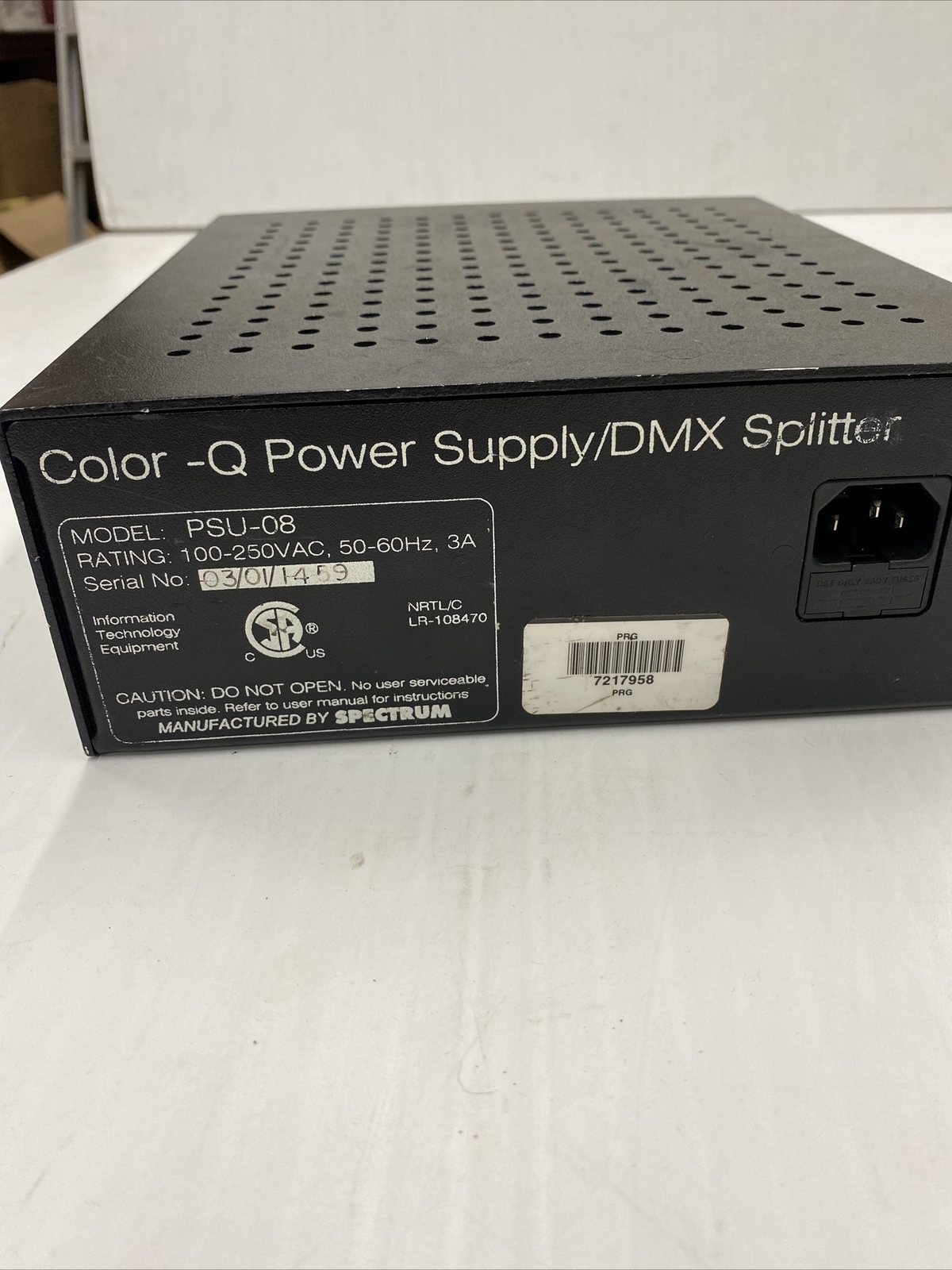 PS08 PSU Splitter Box Professional Lighting Color-Q Power Supply/dmx ...